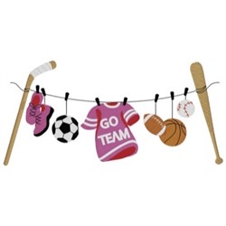 Sports Clothesline Embroidery Design | AnnTheGran.com