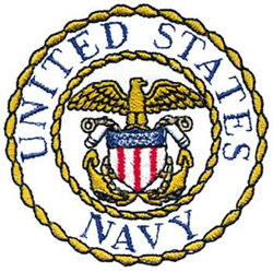 Navy Emblem Embroidery Design | AnnTheGran.com