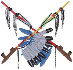 Crossed Peace Pipes Embroidery Design | AnnTheGran.com