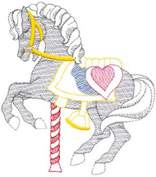 Carousel Horse Embroidery Design | AnnTheGran.com