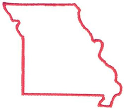 Missouri Outline Embroidery Design | AnnTheGran.com