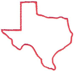 Texas Outline Embroidery Design | AnnTheGran.com