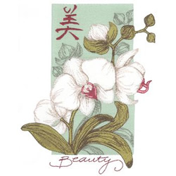 Asian Flowers Embroidery Design | AnnTheGran.com