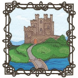 Irish Castle Embroidery Design | AnnTheGran.com