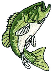 Largemouth Bass Embroidery Design | AnnTheGran.com