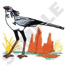 Secretary Bird Embroidery Design | AnnTheGran.com