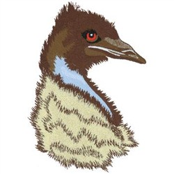 Large Emu Head Embroidery Design | AnnTheGran.com