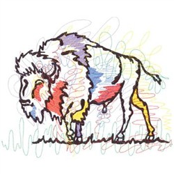 Abstract Buffalo Embroidery Design | AnnTheGran.com
