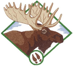 Moose Embroidery Design | AnnTheGran.com