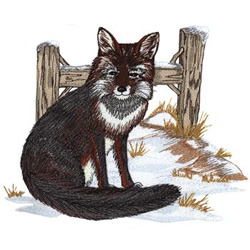 Gray Fox Embroidery Design | AnnTheGran.com