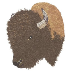 Buffalo Head Embroidery Design | AnnTheGran.com