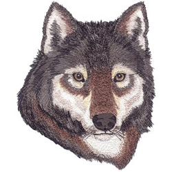 Wolf Head Embroidery Design | AnnTheGran.com