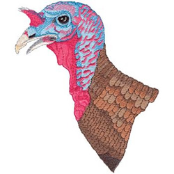 Turkey Head Embroidery Design | AnnTheGran.com