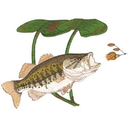 Largemouth Bass Embroidery Design | AnnTheGran.com