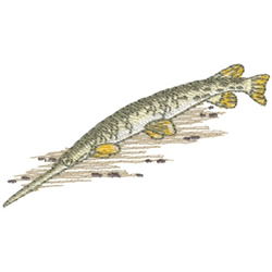 Gar Fish Embroidery Design | AnnTheGran.com