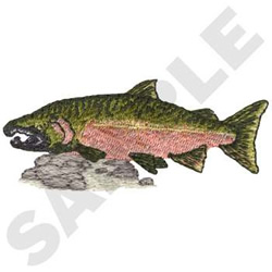 Coho Salmon Embroidery Design | AnnTheGran.com
