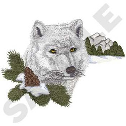 Arctic Wolf Embroidery Design | AnnTheGran.com