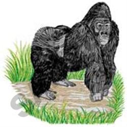 Silverback Gorilla Embroidery Design | AnnTheGran.com