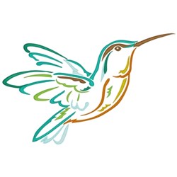 Hummingbird Outline Embroidery Design | AnnTheGran.com