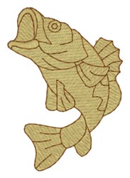 Bass Fish Embroidery Design | AnnTheGran.com
