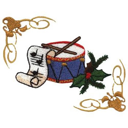 Holiday Drum Embroidery Design | AnnTheGran.com