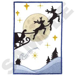 Santas Sleigh Embroidery Design | AnnTheGran.com
