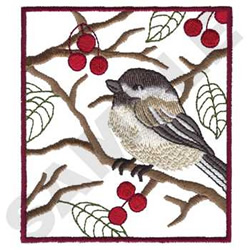 Chickadee Embroidery Design | AnnTheGran.com