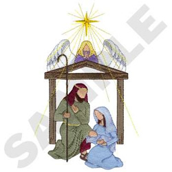 Nativity Scene Embroidery Design | AnnTheGran.com