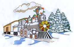 Steam Engine Embroidery Design | AnnTheGran.com