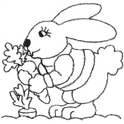 Peter Cottontail Outline Embroidery Design | AnnTheGran.com