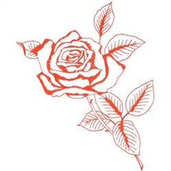 Rose Outline Embroidery Design | AnnTheGran.com