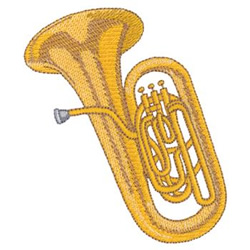 Tuba Embroidery Design | AnnTheGran.com
