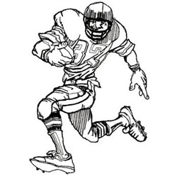 Football Player Outline Embroidery Design | AnnTheGran.com