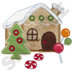 Gingerbread House Embroidery Design | AnnTheGran.com