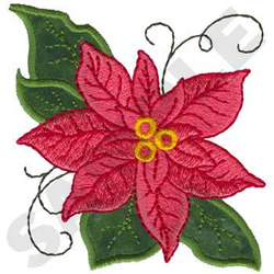 Poinsettia Embroidery Design | AnnTheGran.com