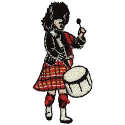 Scottish Highlander Drummer Embroidery Design | AnnTheGran.com