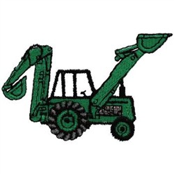Backhoe Loader Embroidery Design | AnnTheGran.com