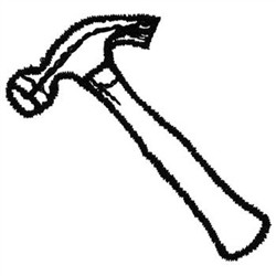 Hammer Outline Embroidery Design | AnnTheGran.com