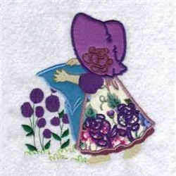 Applique Girl Embroidery Design | AnnTheGran.com