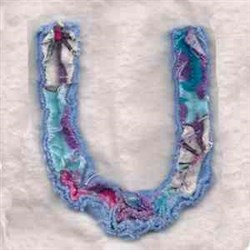 Chenille Font U Embroidery Design | AnnTheGran.com