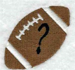 Football Question Mark Embroidery Design | AnnTheGran.com