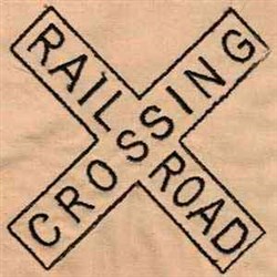 Railroad Crossing Embroidery Design | AnnTheGran.com