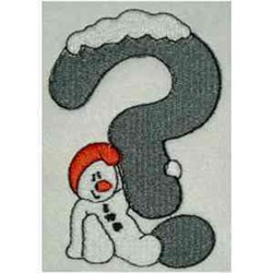 Snowman Question Mark Embroidery Design | AnnTheGran.com