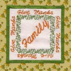 Family Coaster Embroidery Design | AnnTheGran.com