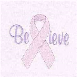 Believe Ribbon Embroidery Design | AnnTheGran.com