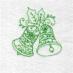 Redwork Holly Bells Embroidery Design | AnnTheGran.com