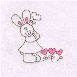 Heart Bunny Embroidery Design | AnnTheGran.com