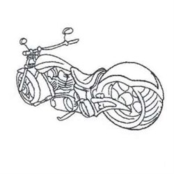 Outline Motorcycle Embroidery Design | AnnTheGran.com