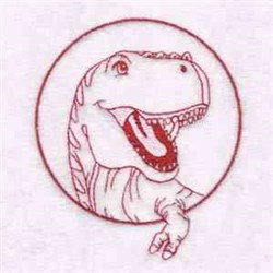 T Rex Circle Embroidery Design | AnnTheGran.com