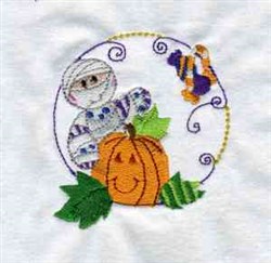 Halloween Mummy Embroidery Design | AnnTheGran.com